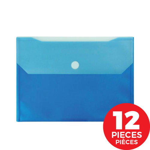 Winnable Double Pocket Poly Envelope for Document, 8 1/2" x 11", 12/Pack