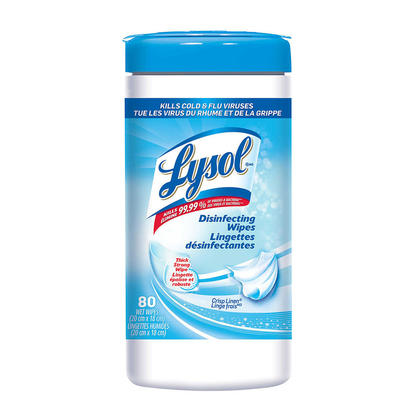 Thick Strong Disinfecting Wipes, Crisp Linen, 80Pcs/Pack - Lysol®