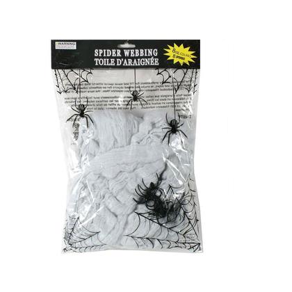 Halloween Stretchy Spider Webbing - 1 Spider Web & 8 Spiders