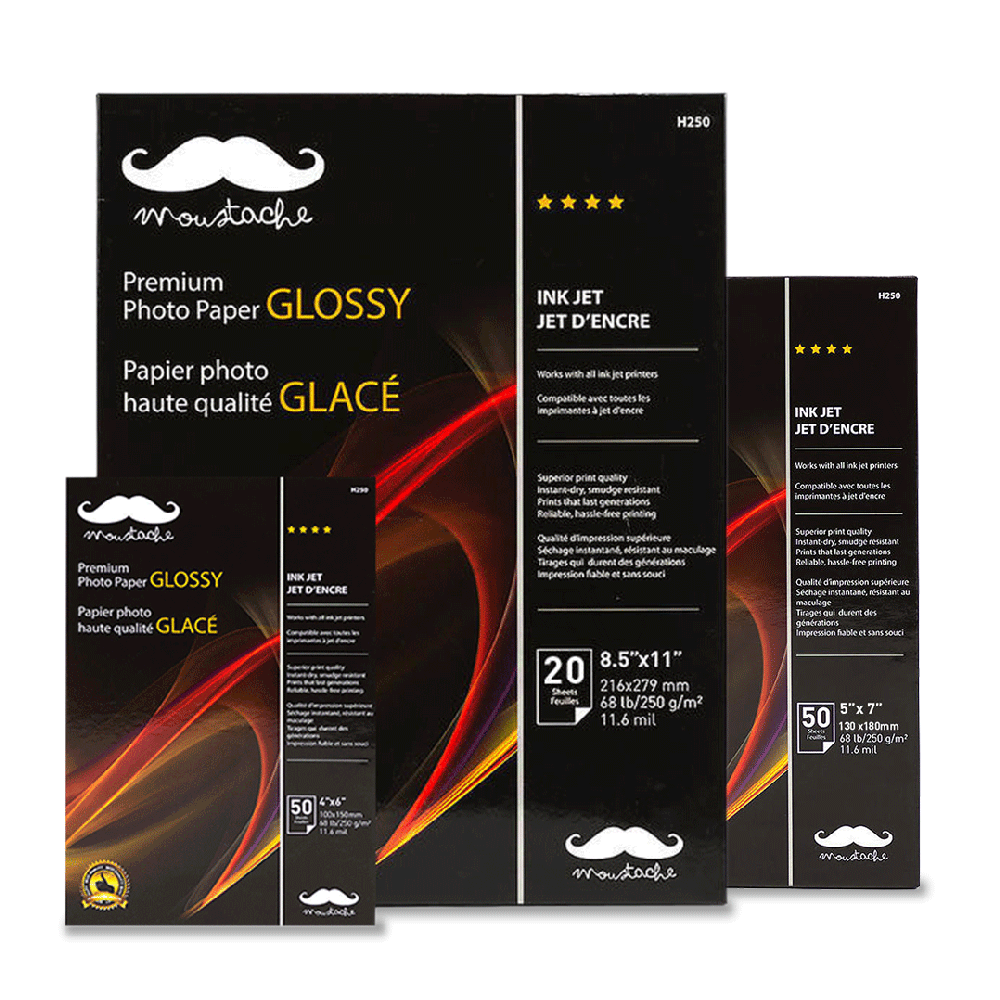 50 Sheets Premium inkjet Photo Paper, Glossy - Moustache®