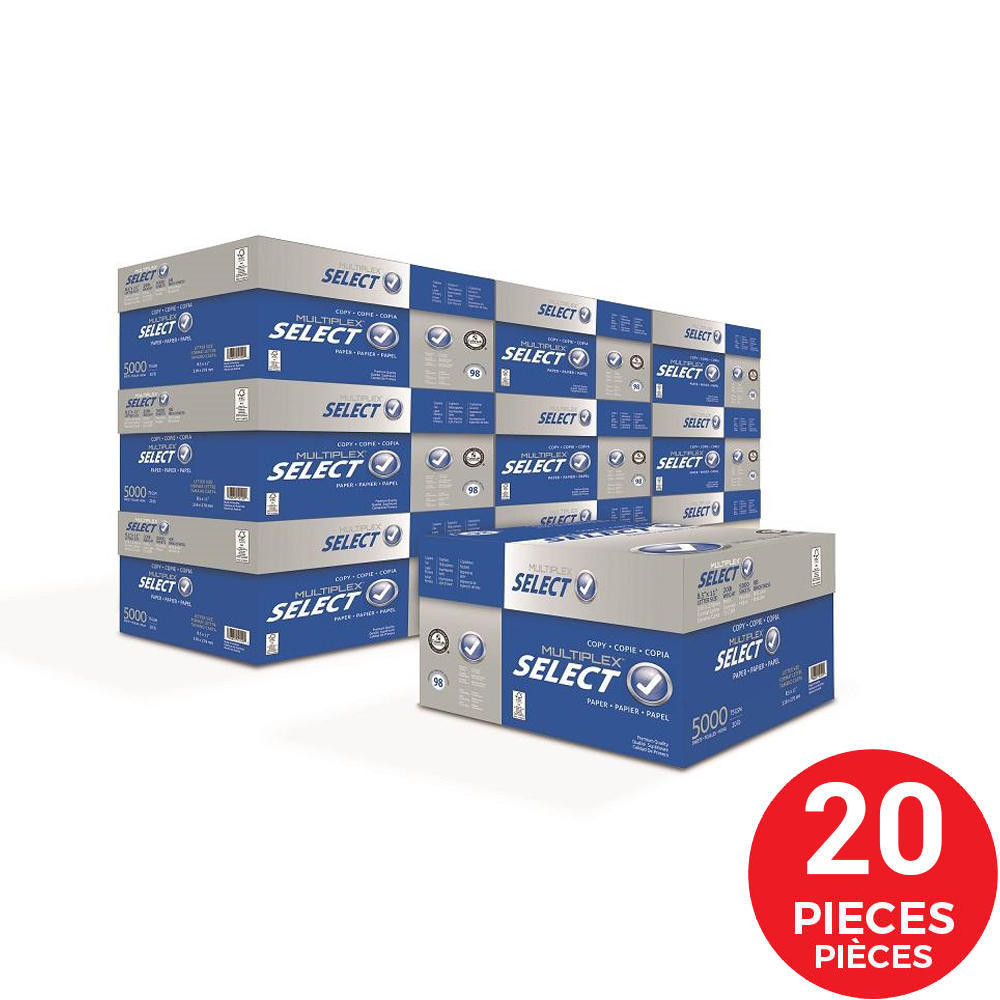 Multiplex High Bright Copy Paper - Letter size, 20lbs, 8.5" x 11"