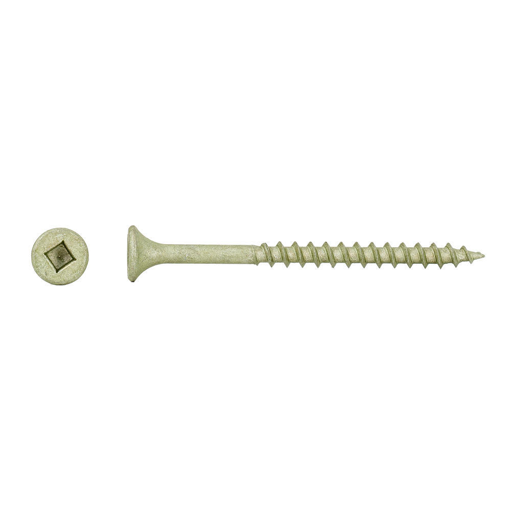 Green Wood Treated Screw Square Bugle Head Regular Wood Point