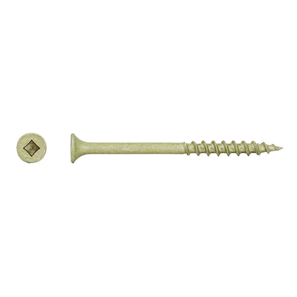 Green Wood Treated Screw Square Bugle Head Regular Wood Point