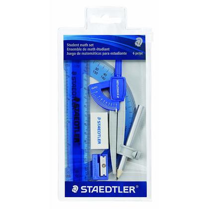 Staedtler® Student Math Set, 6 Piece Zippered Pouch (557-50 WP6 ...