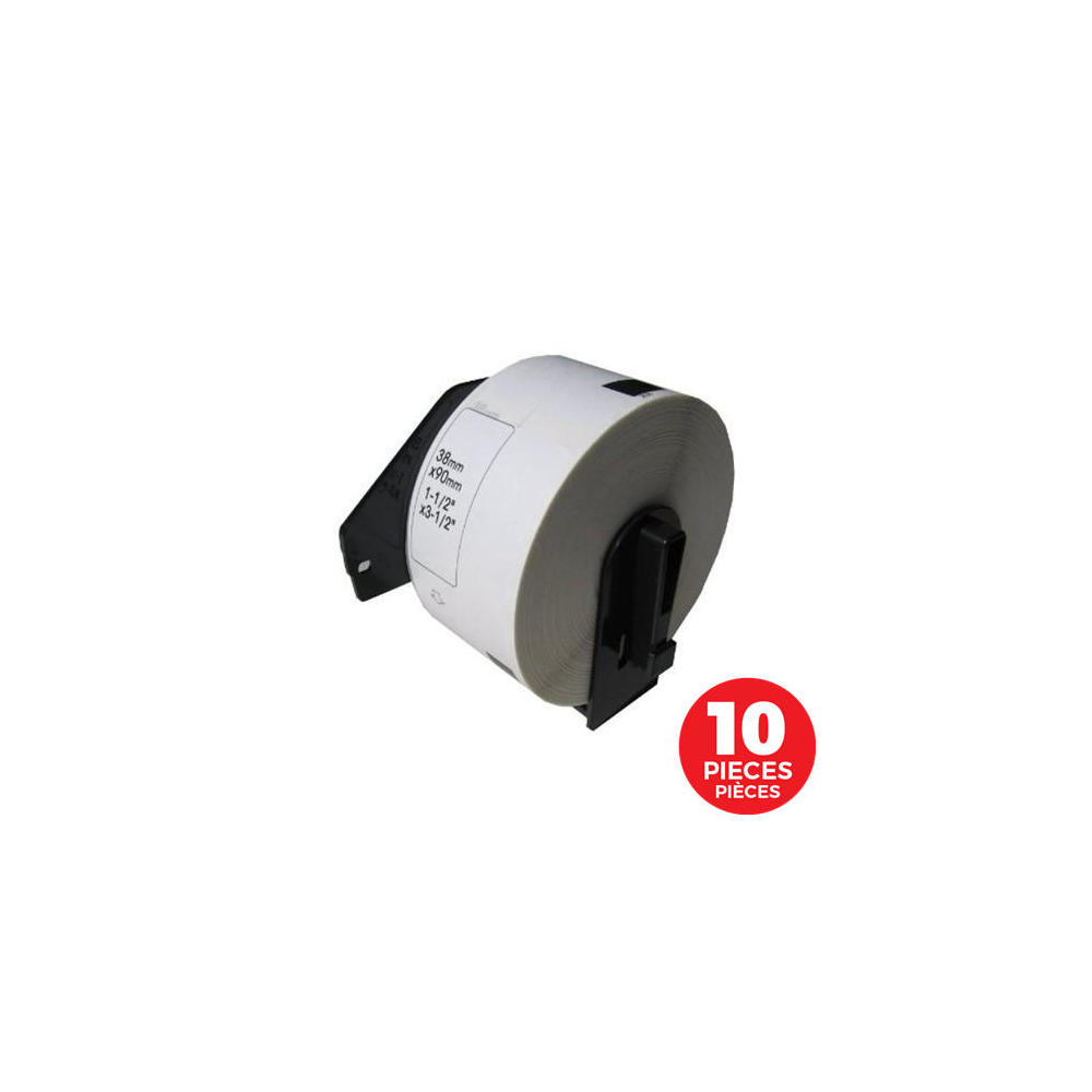 Brother DK1208 Large Address Paper Labels, 1.4 in x 3.5 in (38 mm x 90. ...