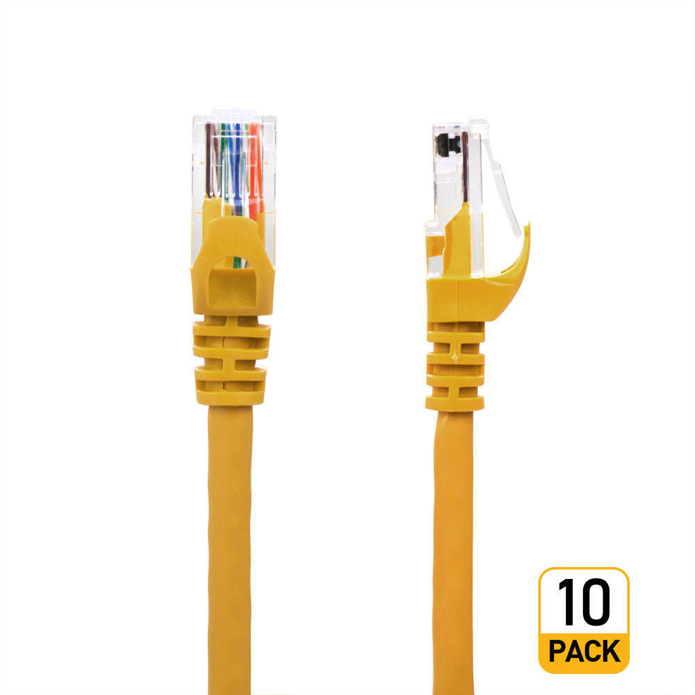 Cat6 24AWG Snagless UTP PVC Ethernet Network Patch Cable - Yellow ...