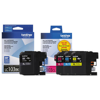 Brother LC103 Original Ink Cartridge Combo High Yield BK/C/M/Y