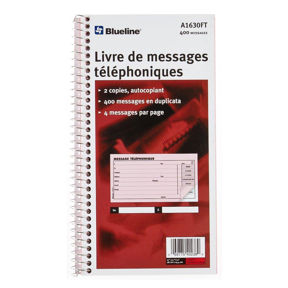 Blueline® Telephone Message Book Spiral Binding 400 Messages ...