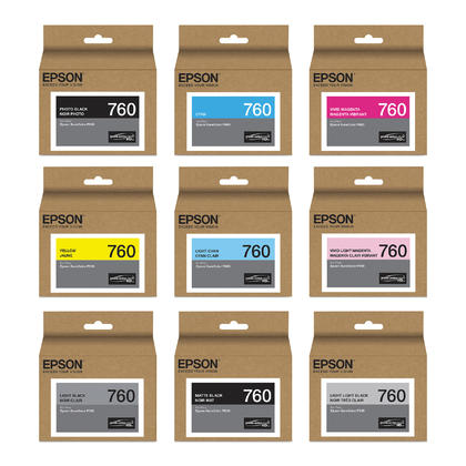Epson 760 T760 Original Ink Cartridge Combo PBK/C/VM/Y/LC/VLM/LBK/MBK/LLBK