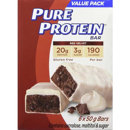 Pure Protein Red Velvet 50g/Bar, 6Bars/Pack