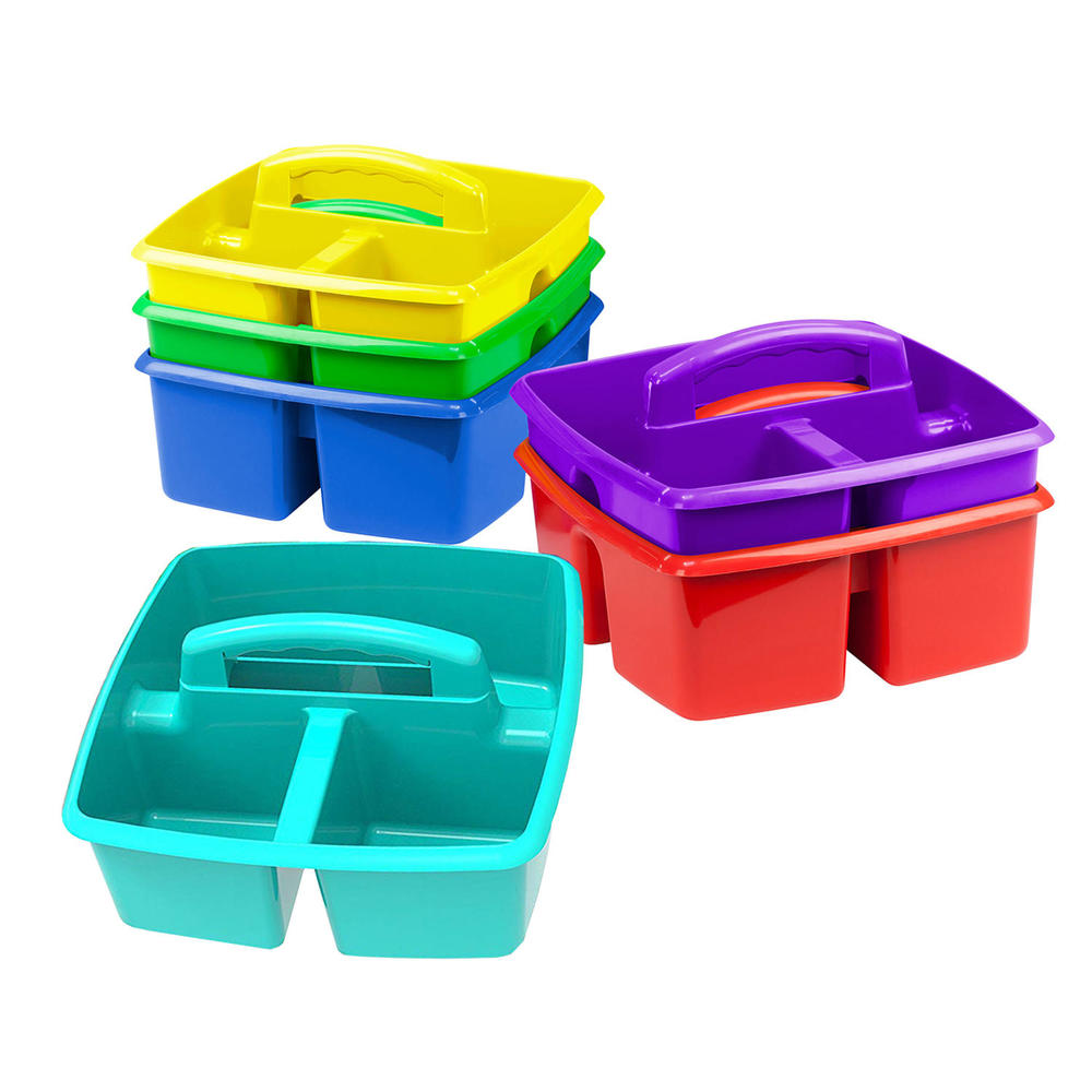 Storex Classroom Art Caddy, 9.25 x 9.25 x 5.25 Inches, Assorted Colors ...