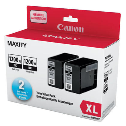 Canon PGI-1200XLBK Original Black Ink Tank High Yield Twin Pack (9183B007)
