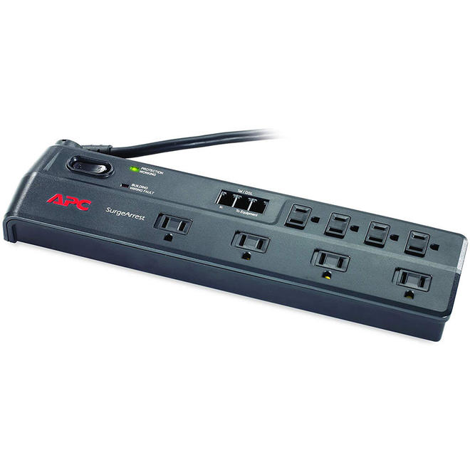 SurgeArrest Home/Office 8-Outlet Surge Suppressor with Phone Protection ...