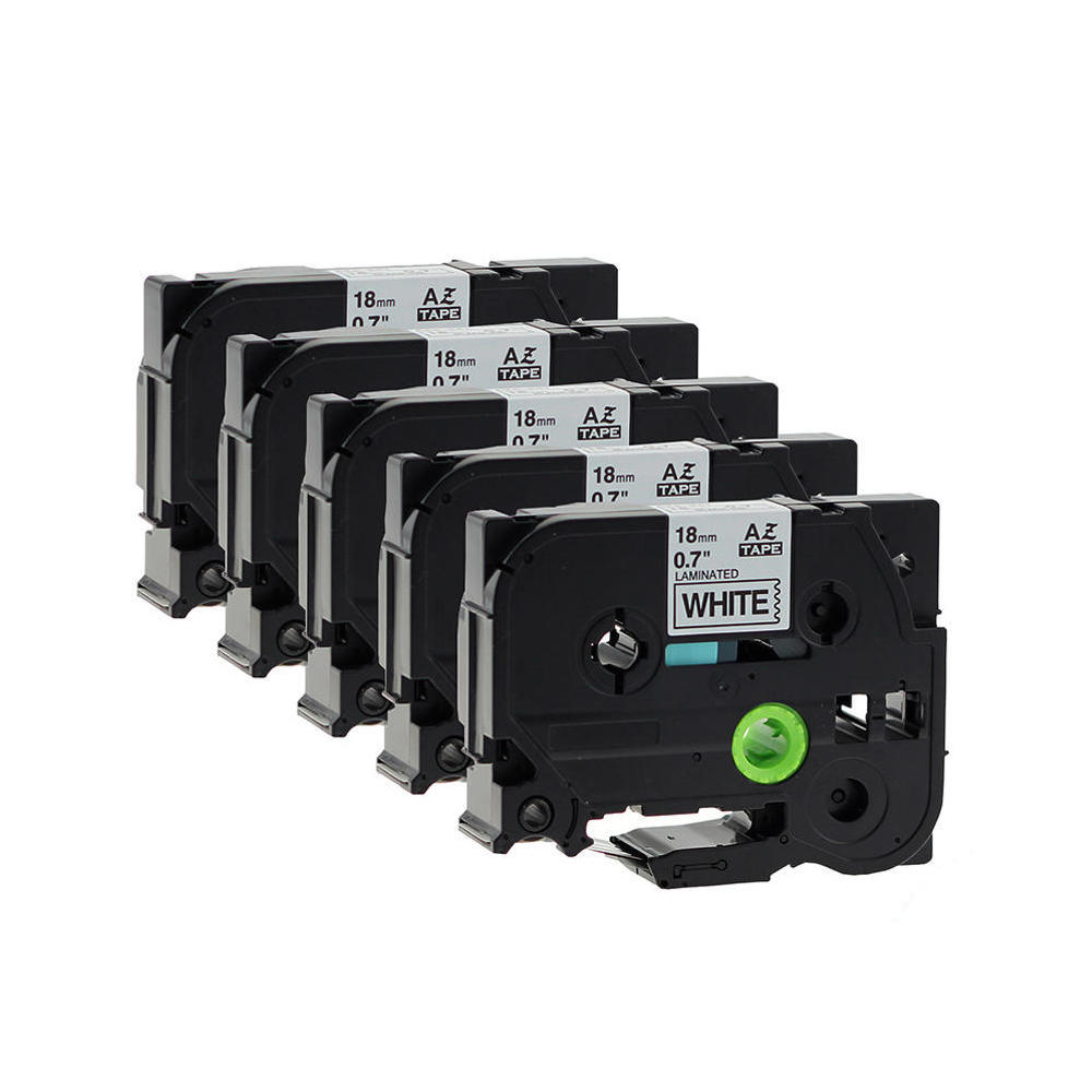 Brother TZe-241 Label Tape, 18mm (0.7"), Black on White, Compatible