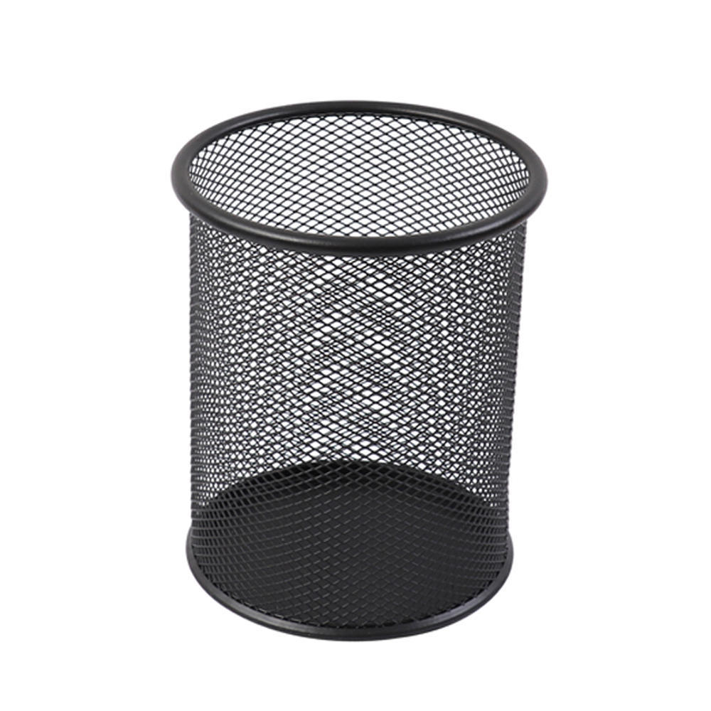 Foska® Round Mesh Organizer, Metal Desk Pen Holder for School Office