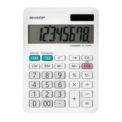 Sharp® EL-330W Desktop Calculator, 10-Digit Display, Dual Powered