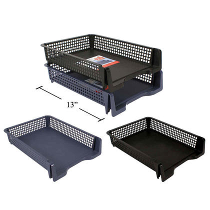 O.WKs. 12.75" x 10" x 2.75" Desk Tray, Stackable Organizer ES88068