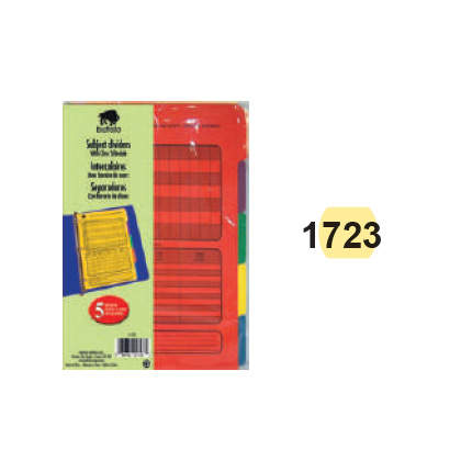 Paper Binder Subject Dividers with Class Schedule and Color Tabs - 5 pk ...