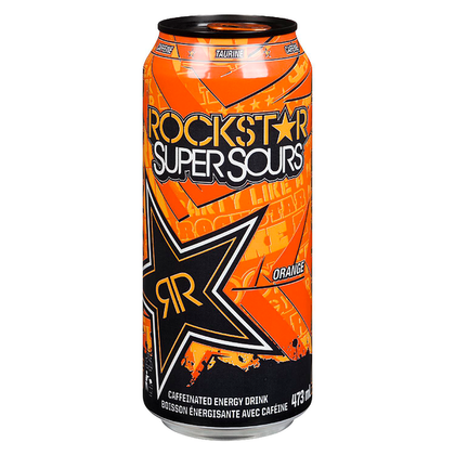 ROCKSTAR BOISSON SUPERSOURS, ORANGE 12x473mL