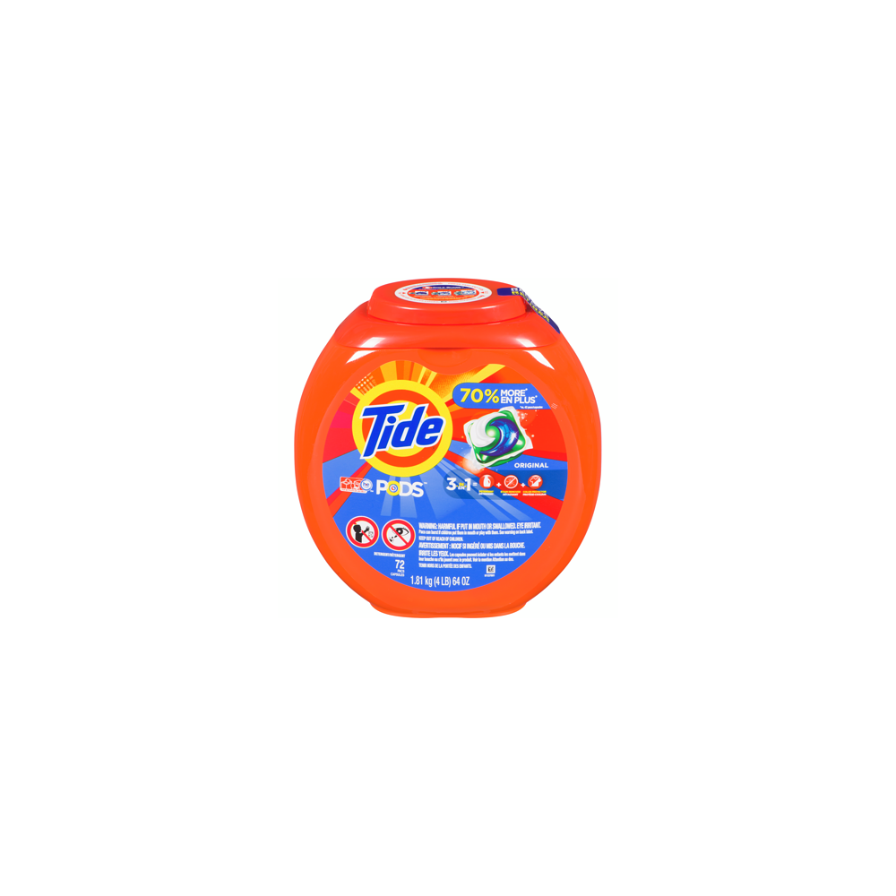 Tide PODS Original Scent HE Turbo Liquid Detergent Pacs, 72 count (1.81 kg)