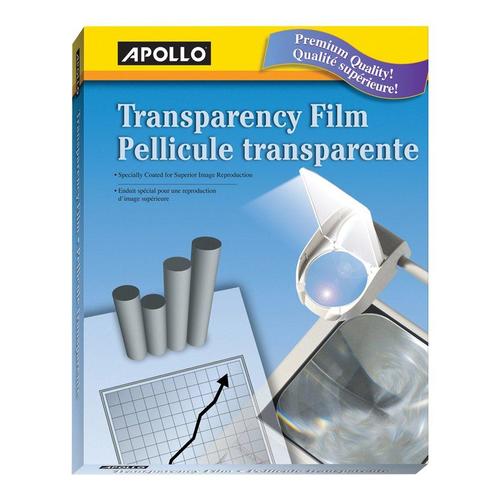 Apollo® Transparency Film for Copiers, Letter Size, No Sensing Stripe ...