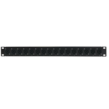 16 Port speakON patch panel, 19 inch rackmount 1U
