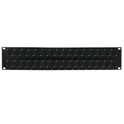 32 Port speakON patch panel, 19 inch rackmount 2U