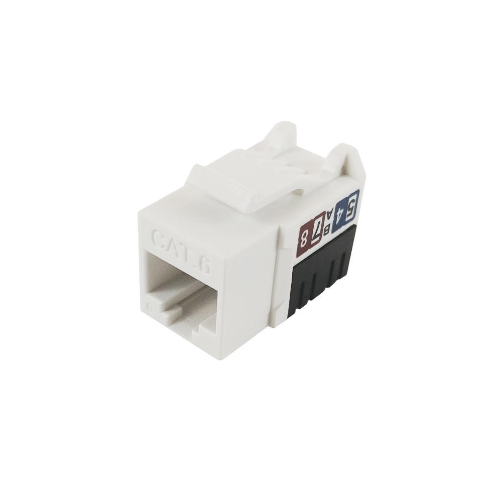 RJ45 Cat6 Slim Profile Keystone Jack, 110 Punch-Down