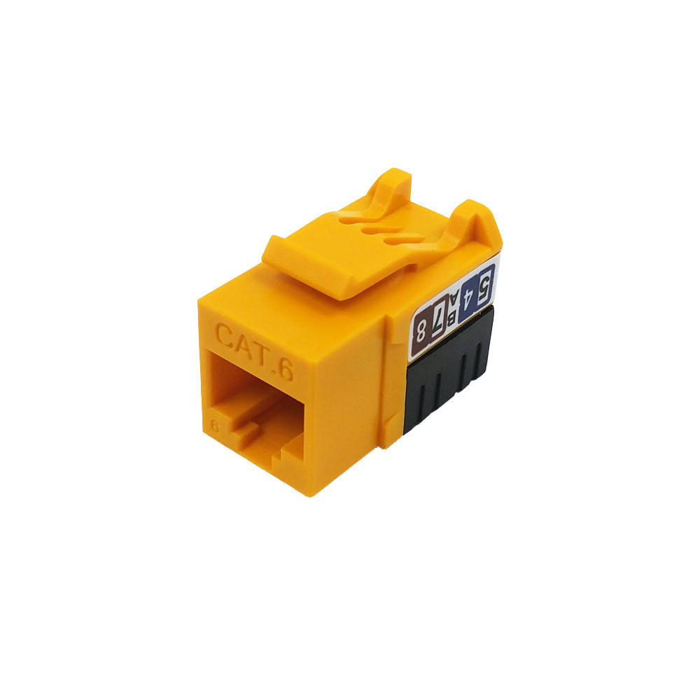 RJ45 Cat6 Slim Profile Keystone Jack, 110 Punch-Down