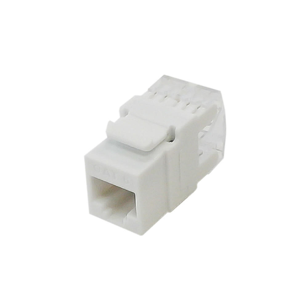 RJ45 Cat6 Slim Profile 180 Degree Keystone Jack, 110 Punch-Down