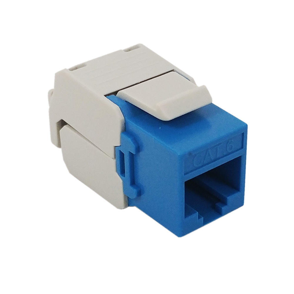 RJ45 Cat6 Slim Profile 180 Degree Keystone Jack, 110 Punch-Down or Tool ...