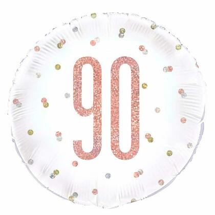 Age 90 Rose Gold Birthday Party Supplies