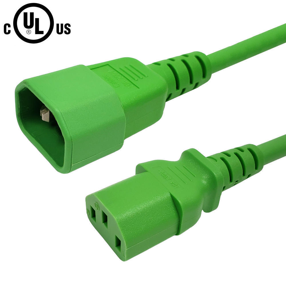 IEC C13 to IEC C14 Power Cable - 18AWG SJT