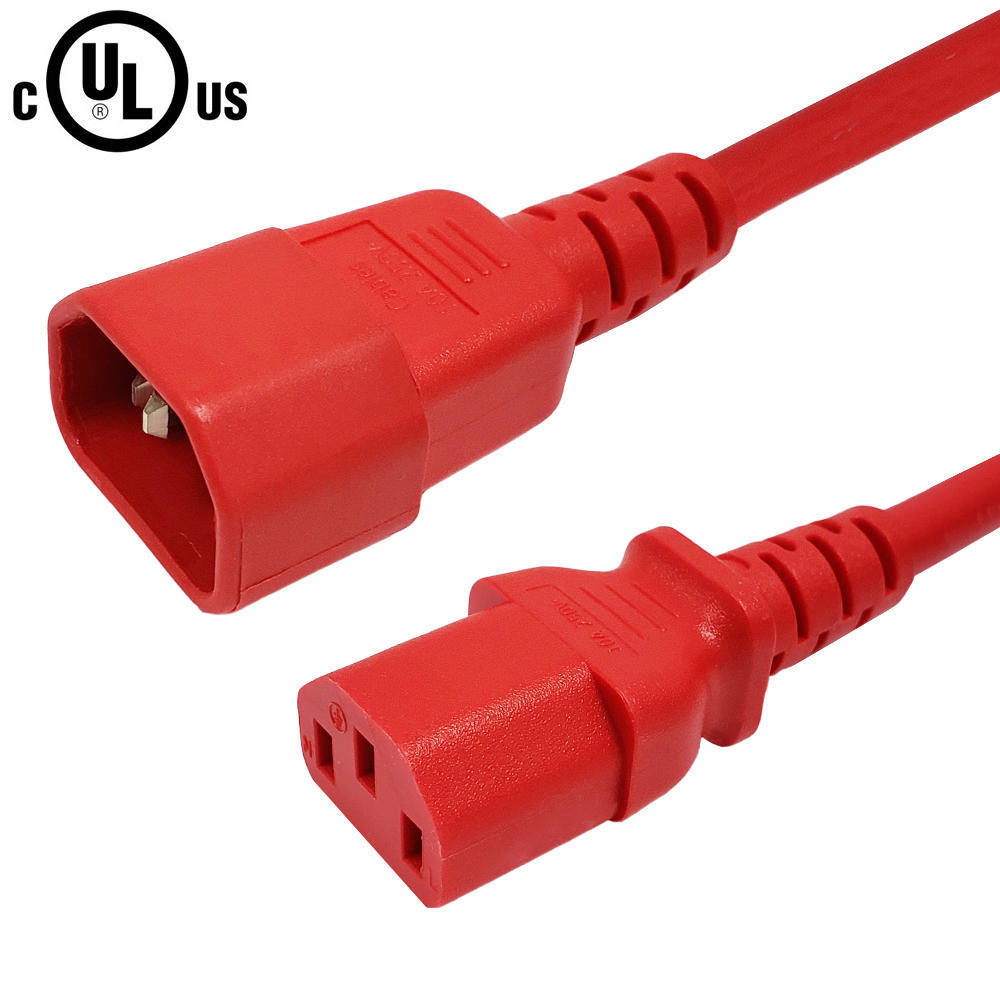 IEC C13 to IEC C14 Power Cable - 18AWG SJT