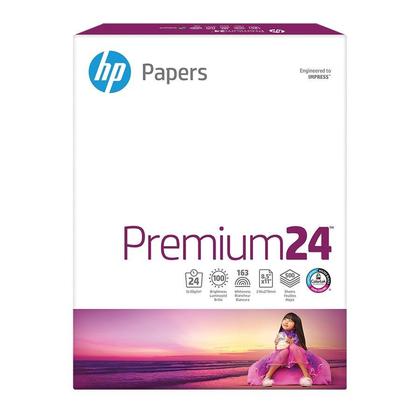 HP® Laserjet Paper, 24 lbs, 98 Bright, Letter, 500 Sheets / Ream - 349688