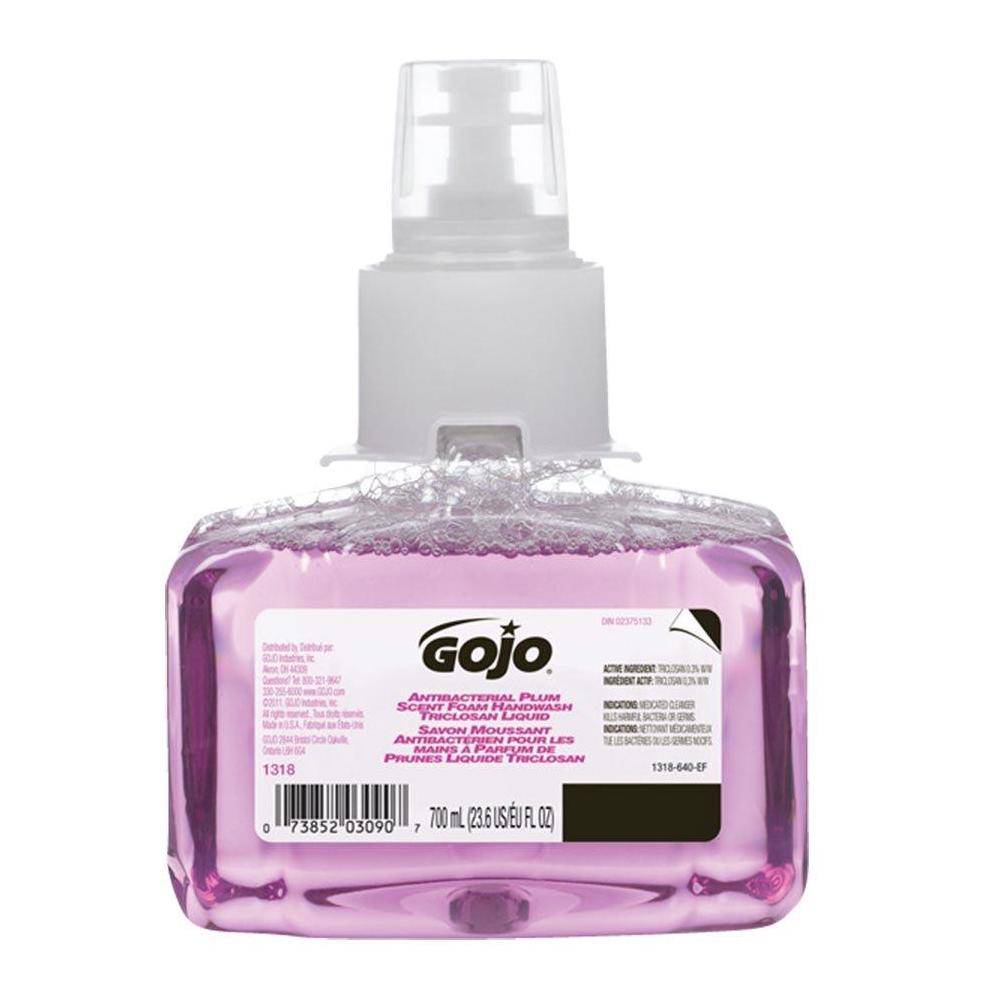 Gojo® LTX-7™ Soap Refill, Antibacterial plum scent / Clear & Mild foam ...