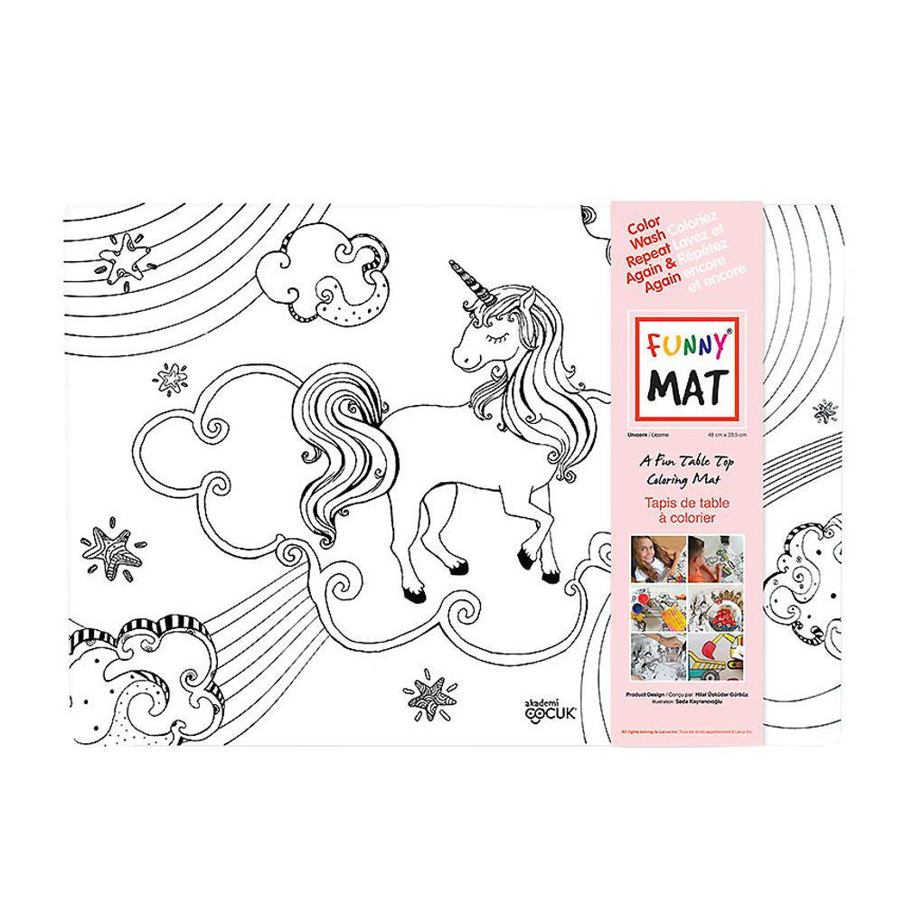 Funny Mat® Colouring Mat, Medium Size, Washable & Reusable