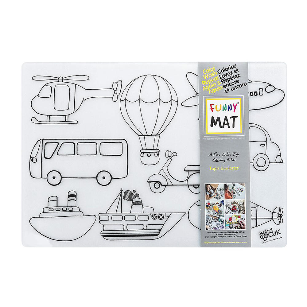 Funny Mat® Colouring Mat, Medium Size, Washable & Reusable