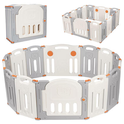 14-Panel Foldable Indoor & Outdoor Baby Playpen - LIVINGbasics
