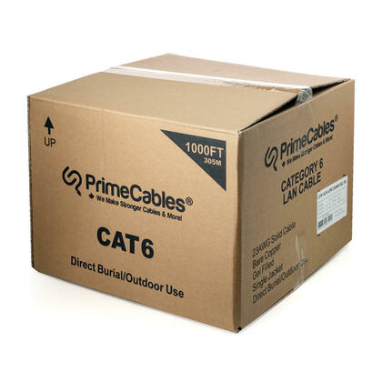 1,000ft Bulk Cat6 Ethernet Cable, Full Copper PVC Double Jackets 4 Pair ...