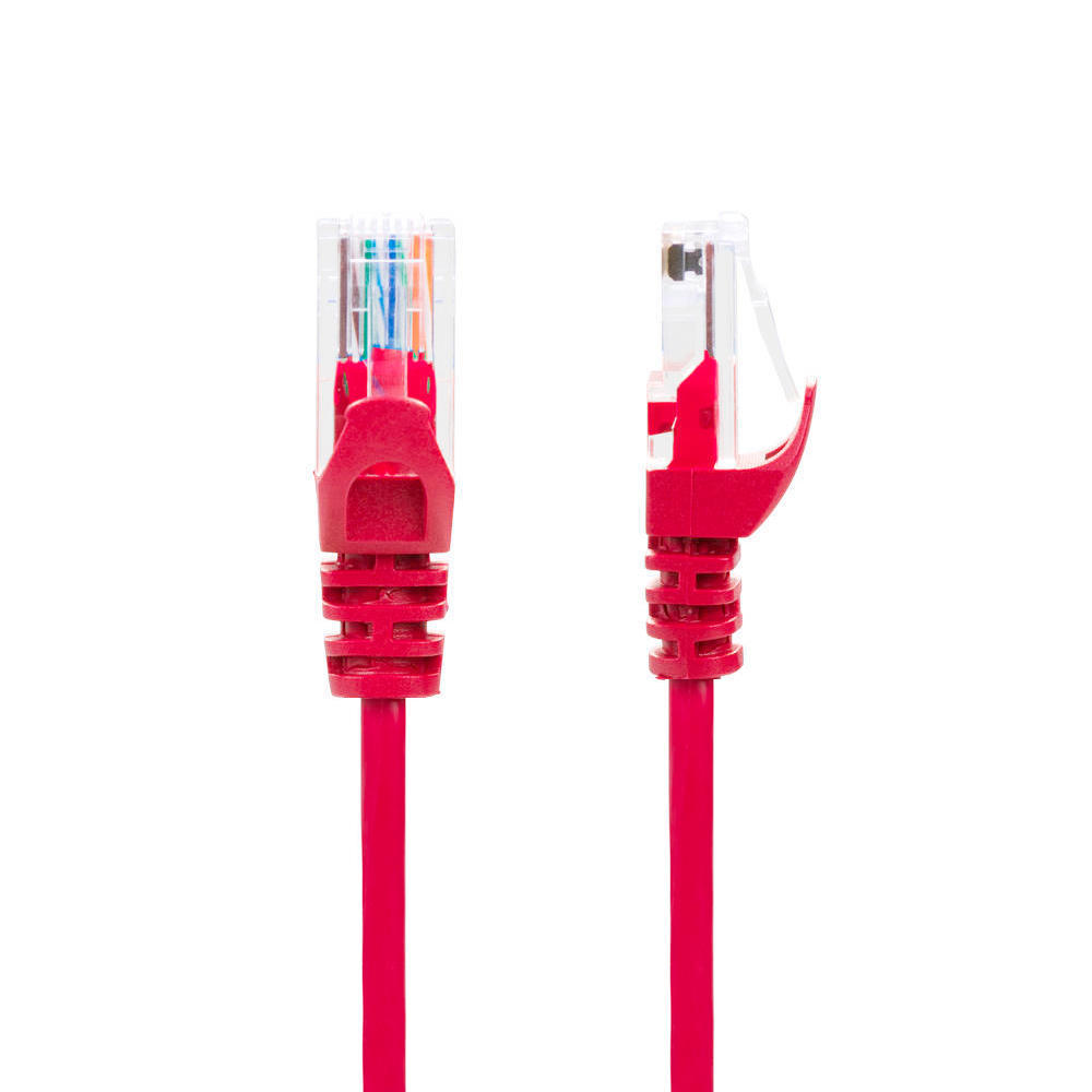 Slim Cat6A 28AWG UTP Ethernet Network Cable CMR/FT4 red - PrimeCables ...