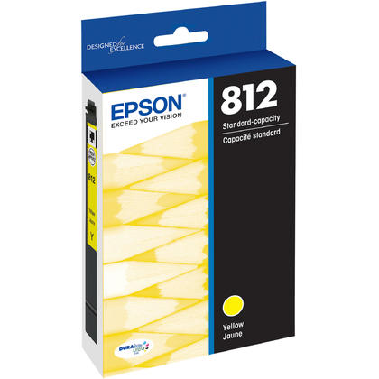 Epson T812 Original Yellow Ink Cartridge, Standard Yield