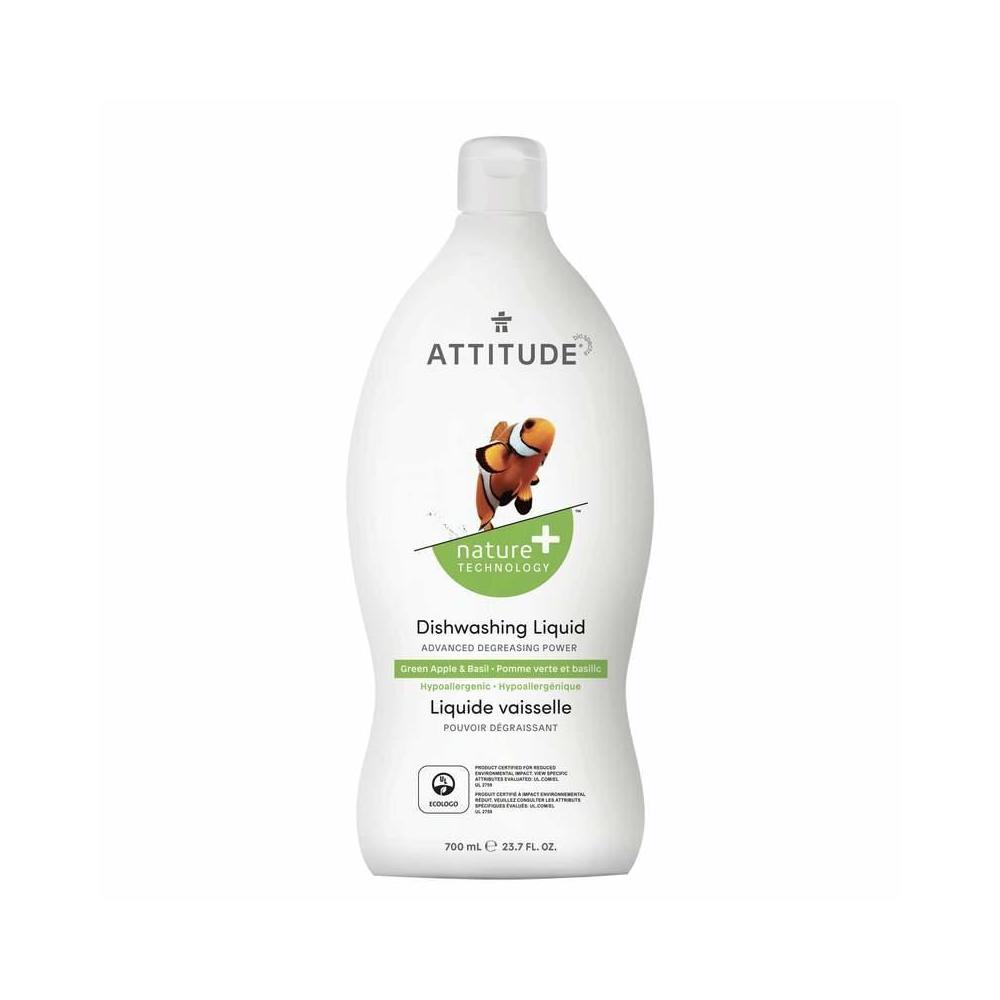 ATTITUDE Natural Biodegradable Dish Soap, ECOLOGO® Dishwashing Liquid ...
