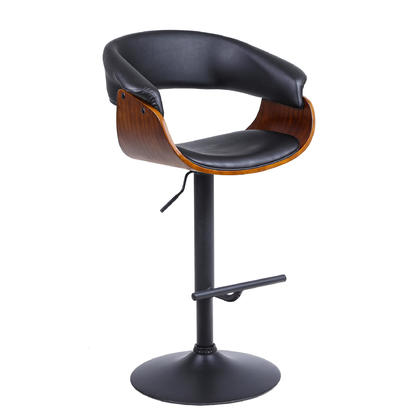 Vintage Swivel Wood Bar Stools with Backs, Adjustable Height ...