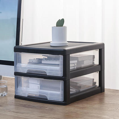Desktop 2-Drawer Storage Bin, Plastic - Moustache®