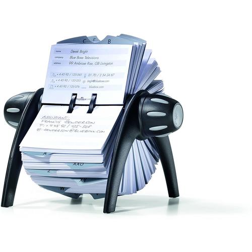 Durable TELINDEX, Black Flip Rotary Address Card File, 500 Double-Sided ...