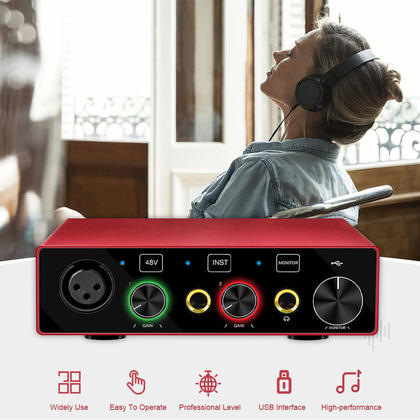 USB Audio Interface With Mic Preamplifier XLR Audio Interface