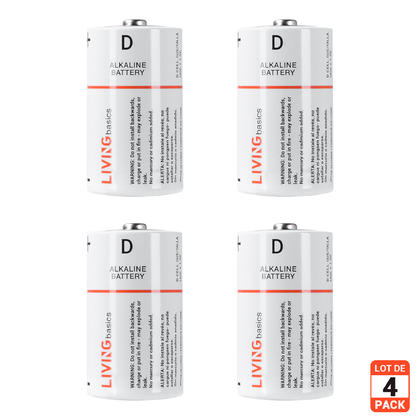 1.5V D Alkaline Batteries Complies with EU Battery Directive 4pcs ...