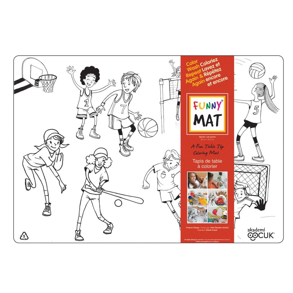 Funny Mat® Colouring Mat, Medium Size, Washable & Reusable