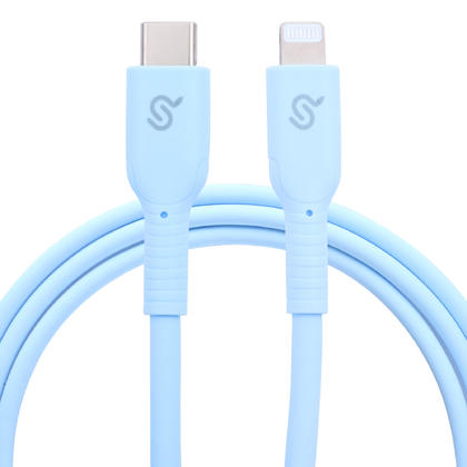 Ultra-soft USB2.0 Type-C to Lightning Charging Silicone Cable, 3.28ft ...